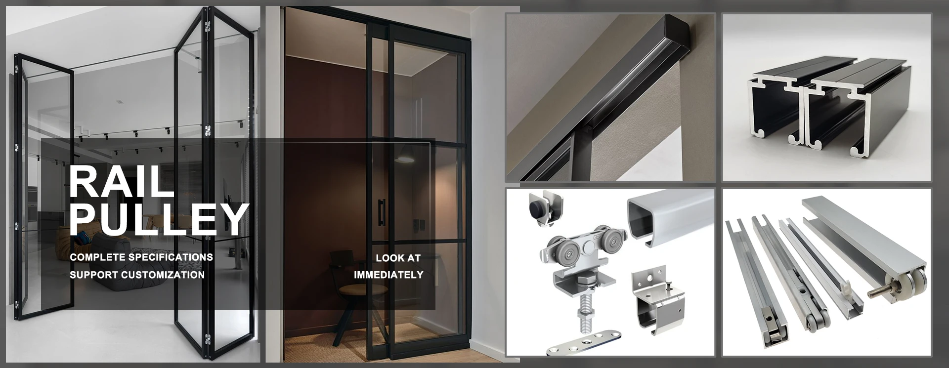 Aluminum Factory Heavy Sliding Door Track Profile With Roller - Buy ...