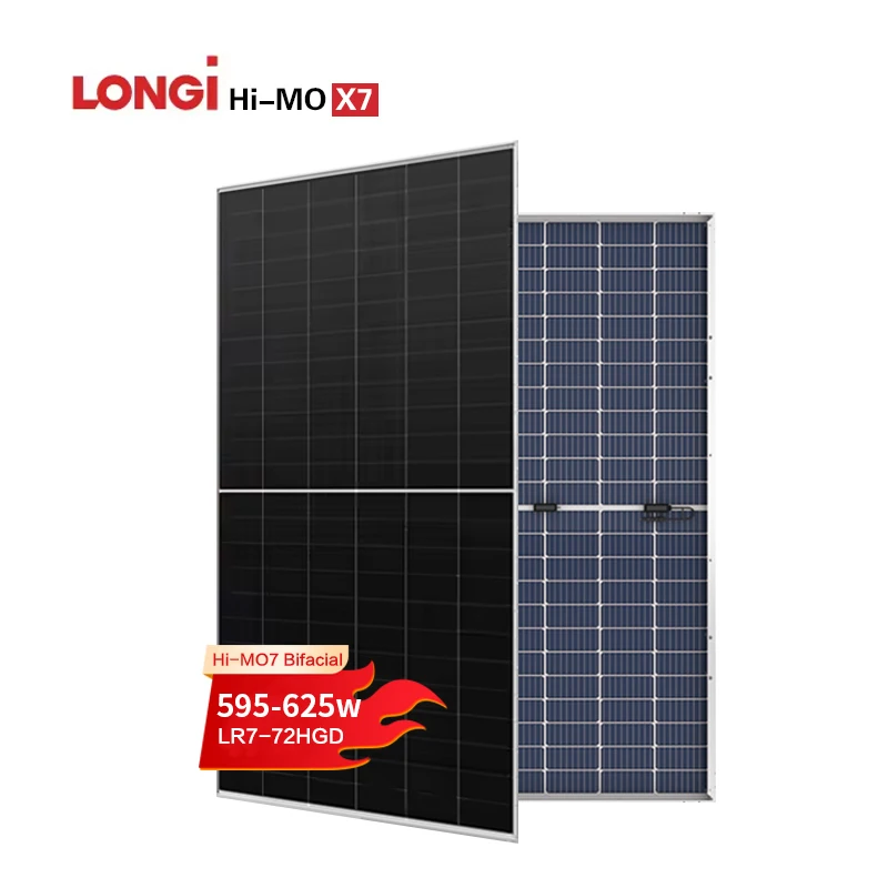 Longi Hi-mo7 Bifacial N-type 615w Double Glass Solar Panels Solar ...