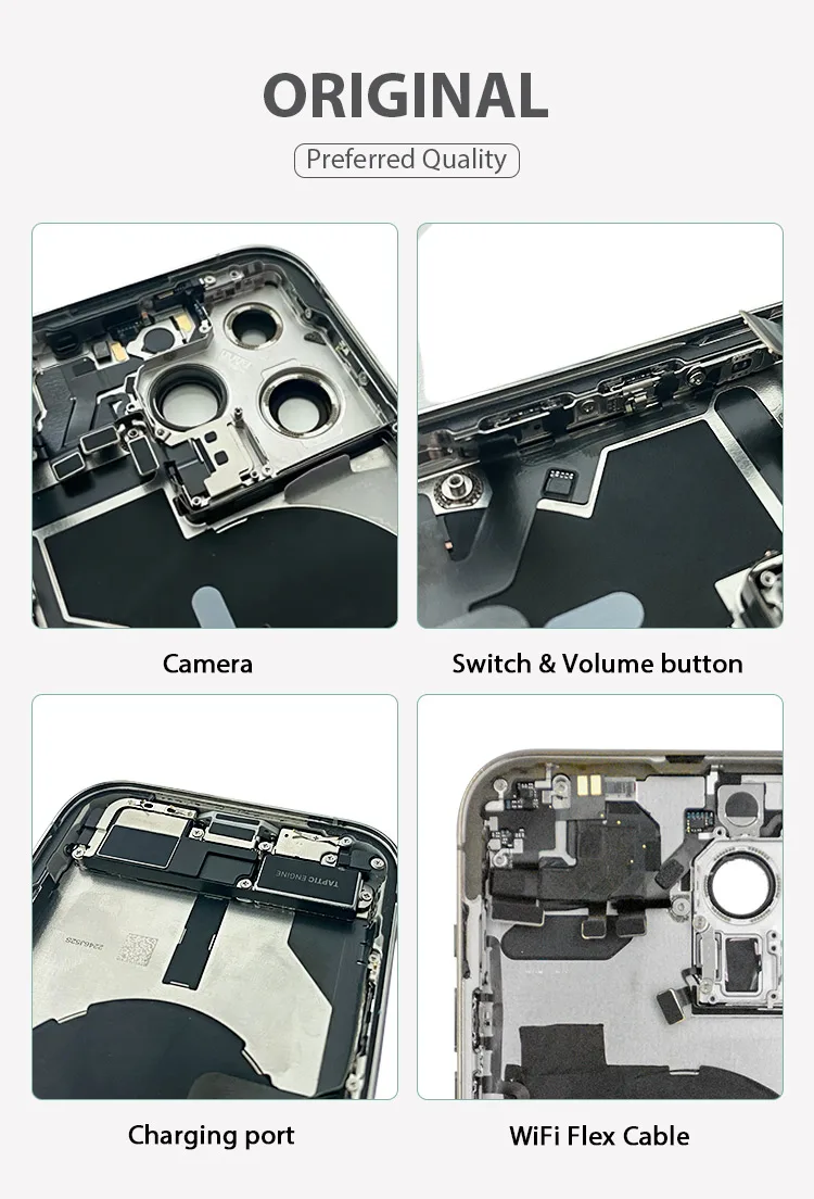 Full Housing Assembly Complete Back Housing Middle Frame Case Rear Back ...