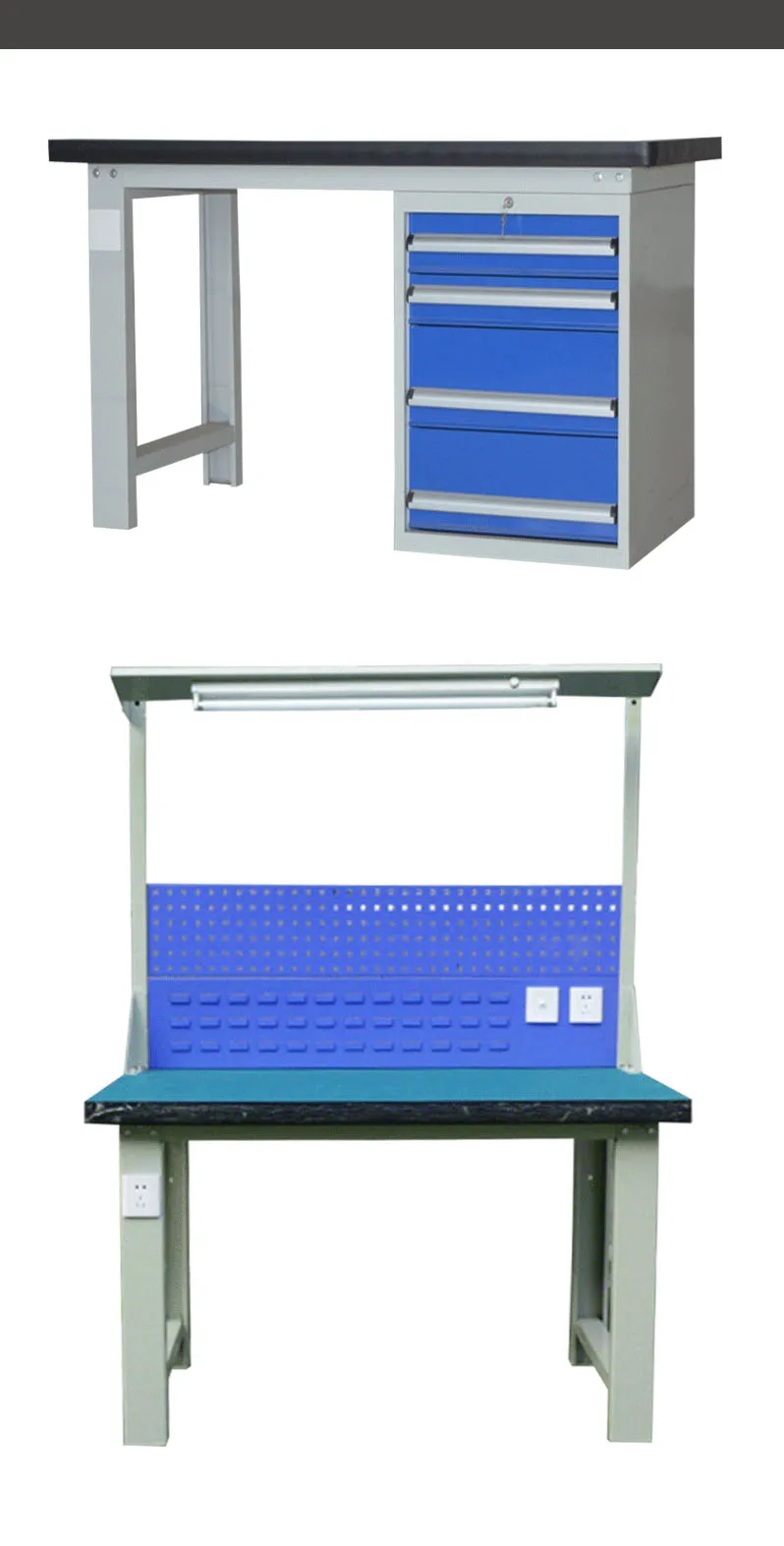 Steel frame and wood ESD table top heavy duty workbench for industry ...
