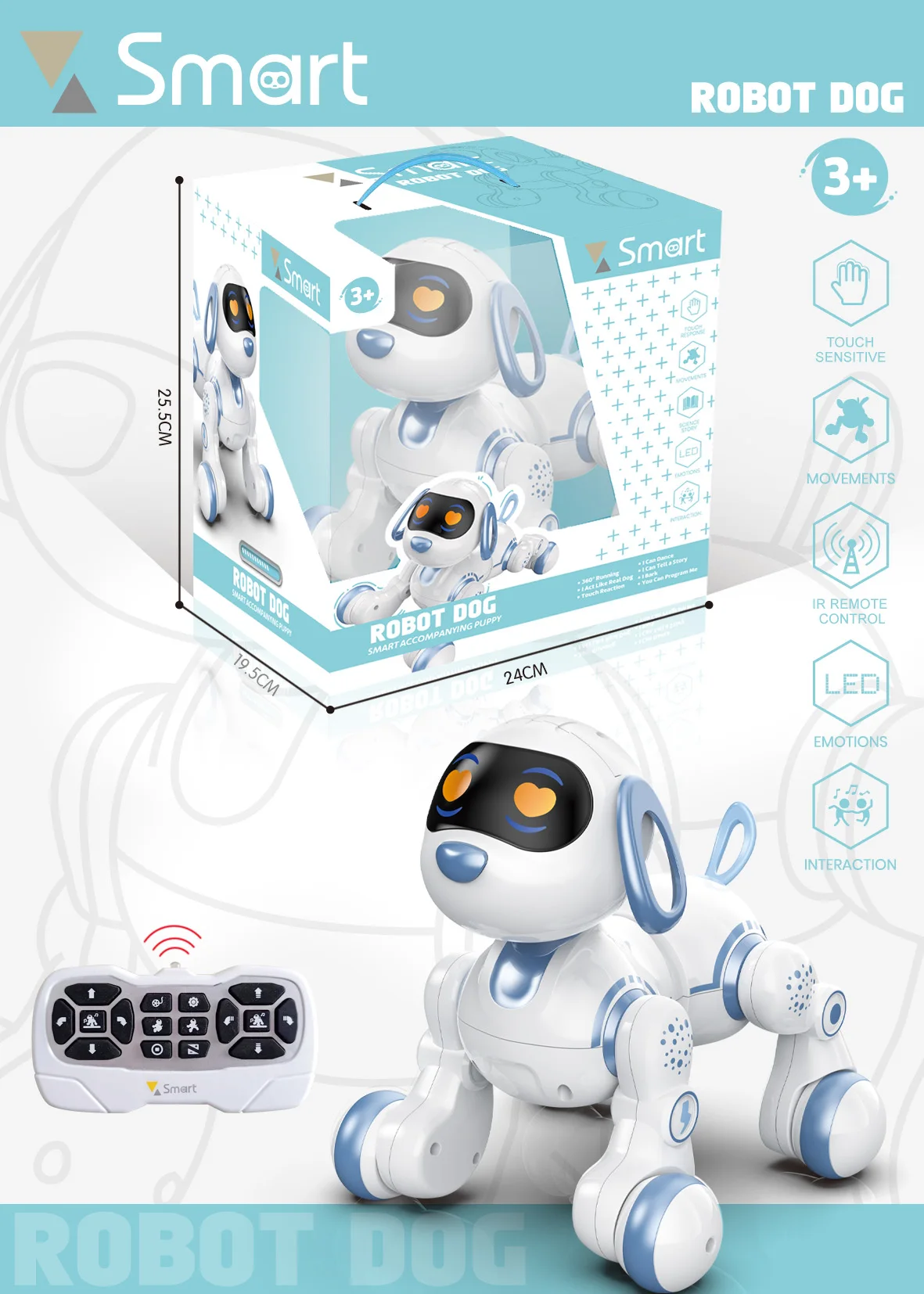 Intelligent Programmable Robot Dog Interactive Mechanical Pet with ...