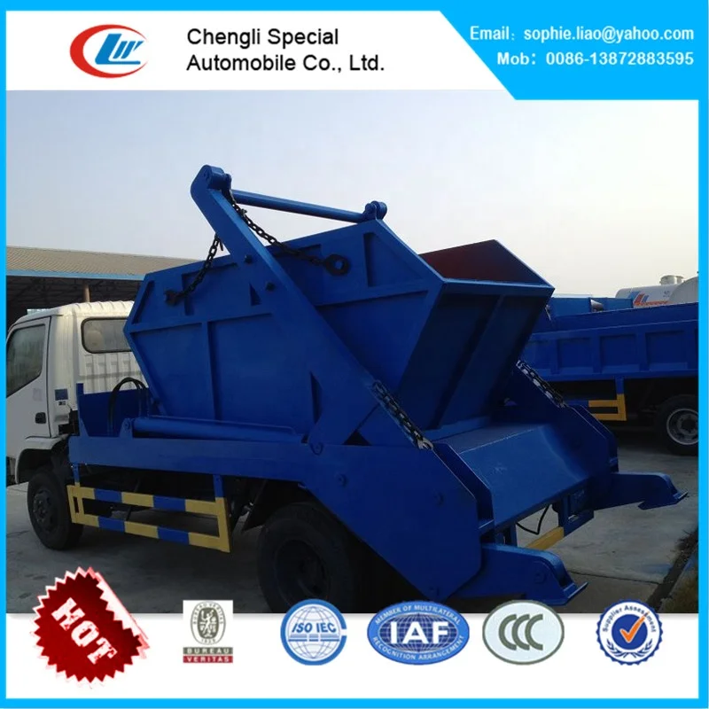 Dongfeng Mini Swing Arm Garbage Truck Dust Cart,Self Loading Container ...
