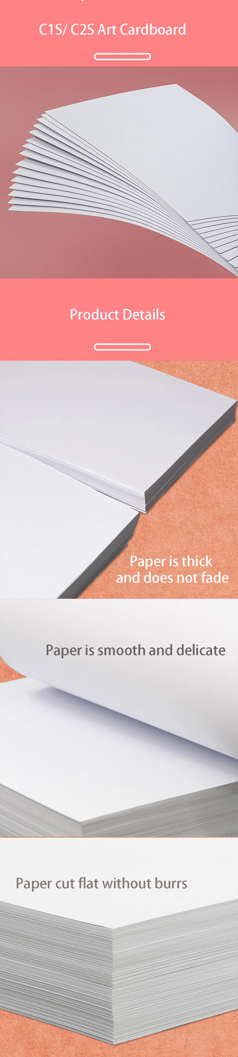 C1s Art Paper Chenming/bohui/app C1s Coated Paper White Cardboard 170 ...