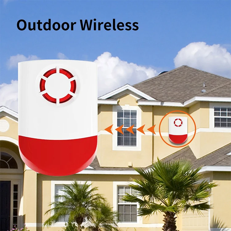 433mhz Outdoor Wireless Waterproof Siren - 120db Loudness