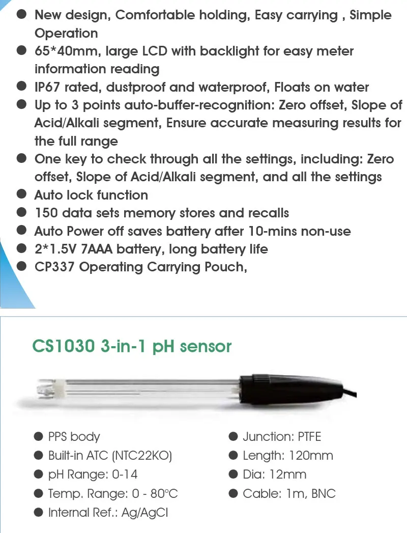 Water Quality Instruments Portable Orp Meter Orp Sensor Replaceable ...