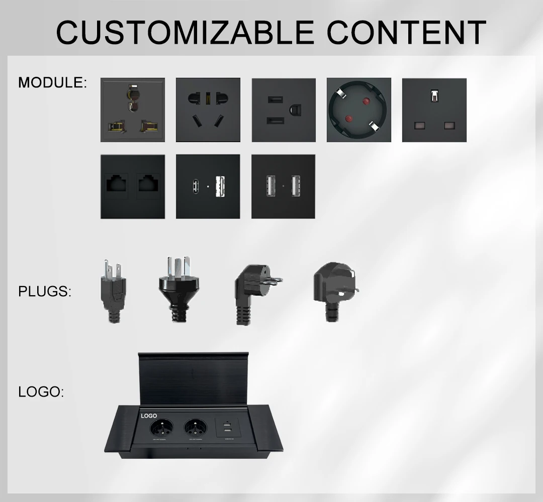 Hidden Power Socket with Flip Cove FR Standard