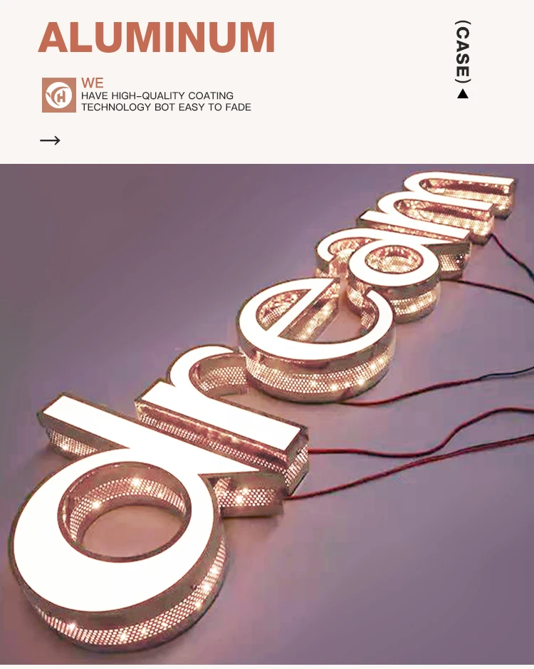 Saluran Potong Huruf Warna Perak Garis Aluminium Channelume Aluminium ...