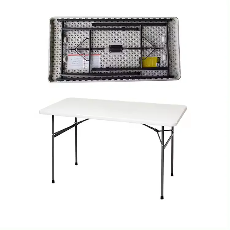Plastic Plegable Table Outdoor Rectangular Folding Table Modern 4ft ...