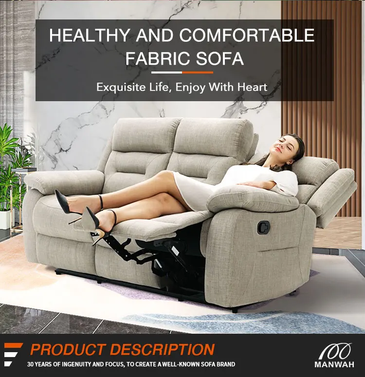 MANWAH CHEERS Fabric Floor Couch - Modern Living Room Sofa