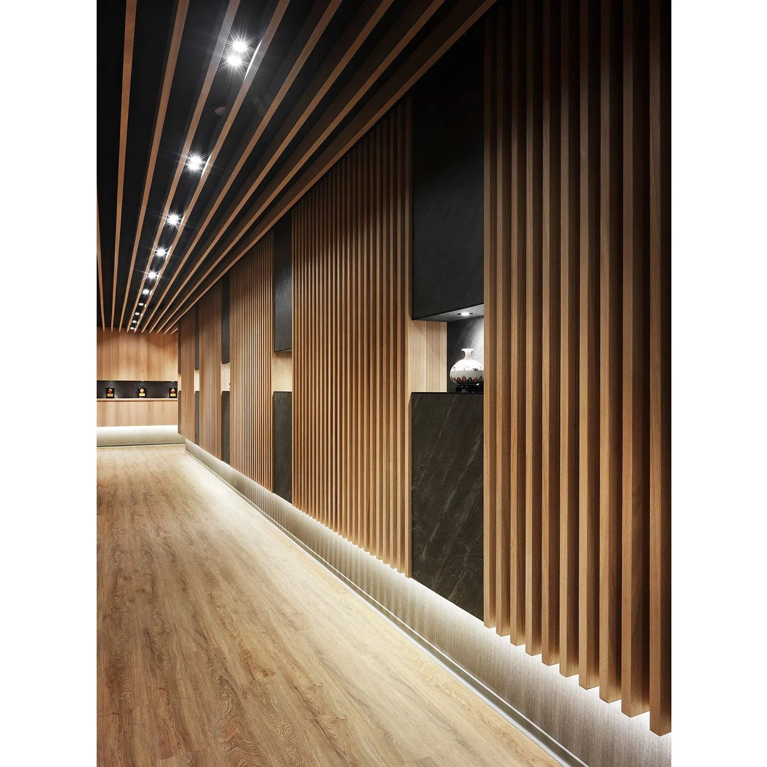 U Shaped Baffles wall cladding wood Grain aluminum Baffles Ceiling ...