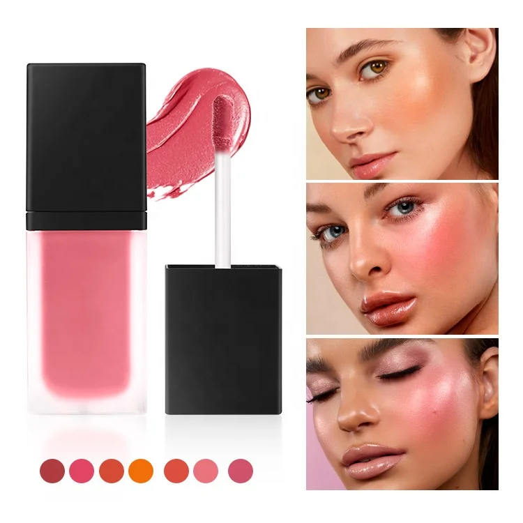 Natural Glow Smudge Proof Cheek Blusher Custom Vegan Pink Cream Liquid ...
