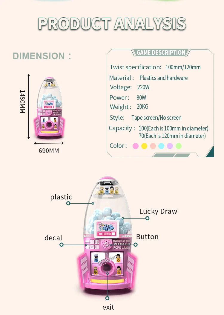 Shopping Mall Surprise Gacha Machine Maquinas Expendedoras Japanese ...