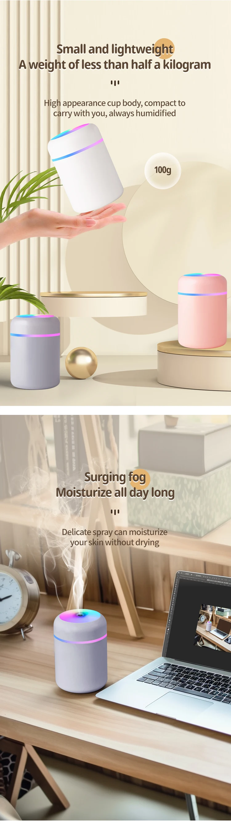 Colorful Cup Humidifier Heavy Fog Essential Oil Aromatherapy Machine ...