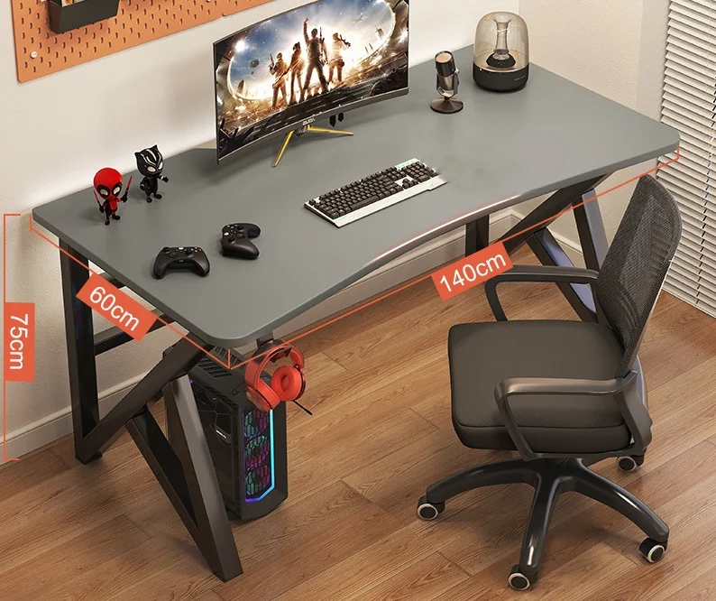 Wooden Gaming Desk - Adjustable & Stylish for Home Use