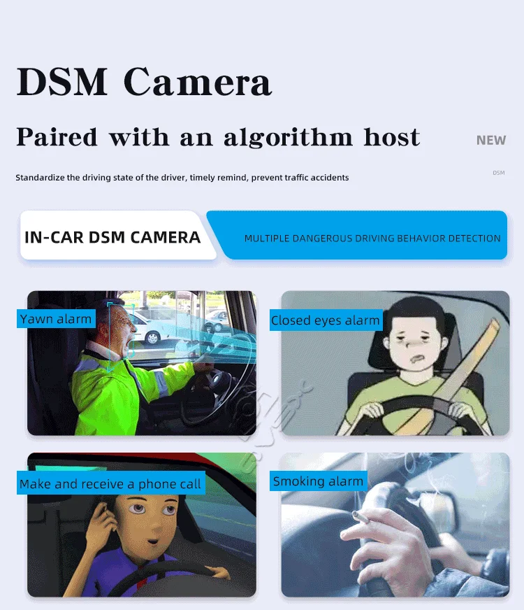 DSM Anti Fatigue Alarm Camera - Monitor Driver Alertness