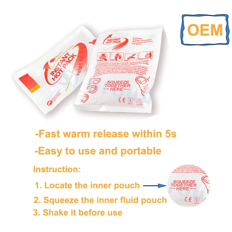CSI Customized Instant Hot Pack for Pain Relief, Sore Muscles ...