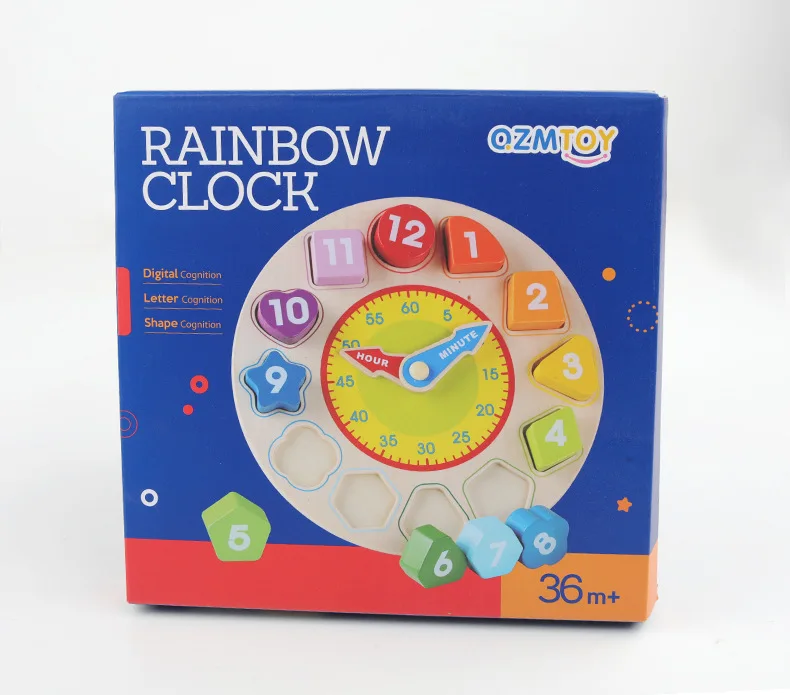 Wholesale Wood Toys Clock Educational Early Learning Preschool Wooden ...