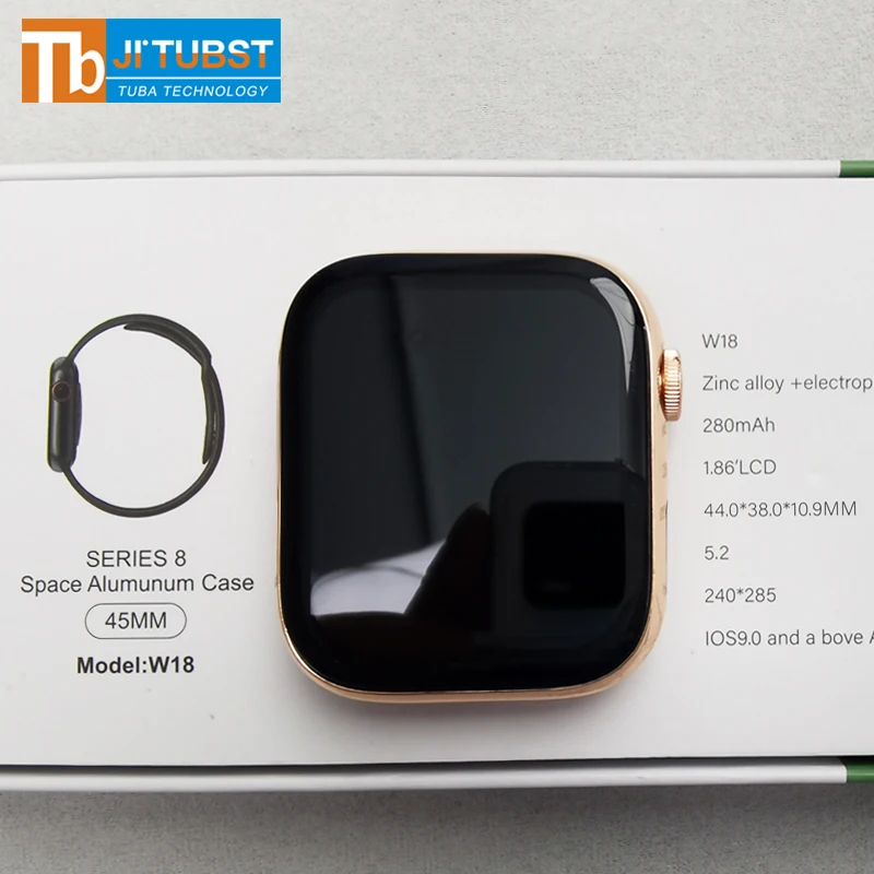 2022 New W18 Smartwatch Series 8 For Men Women Wireless Charger Nfc ...
