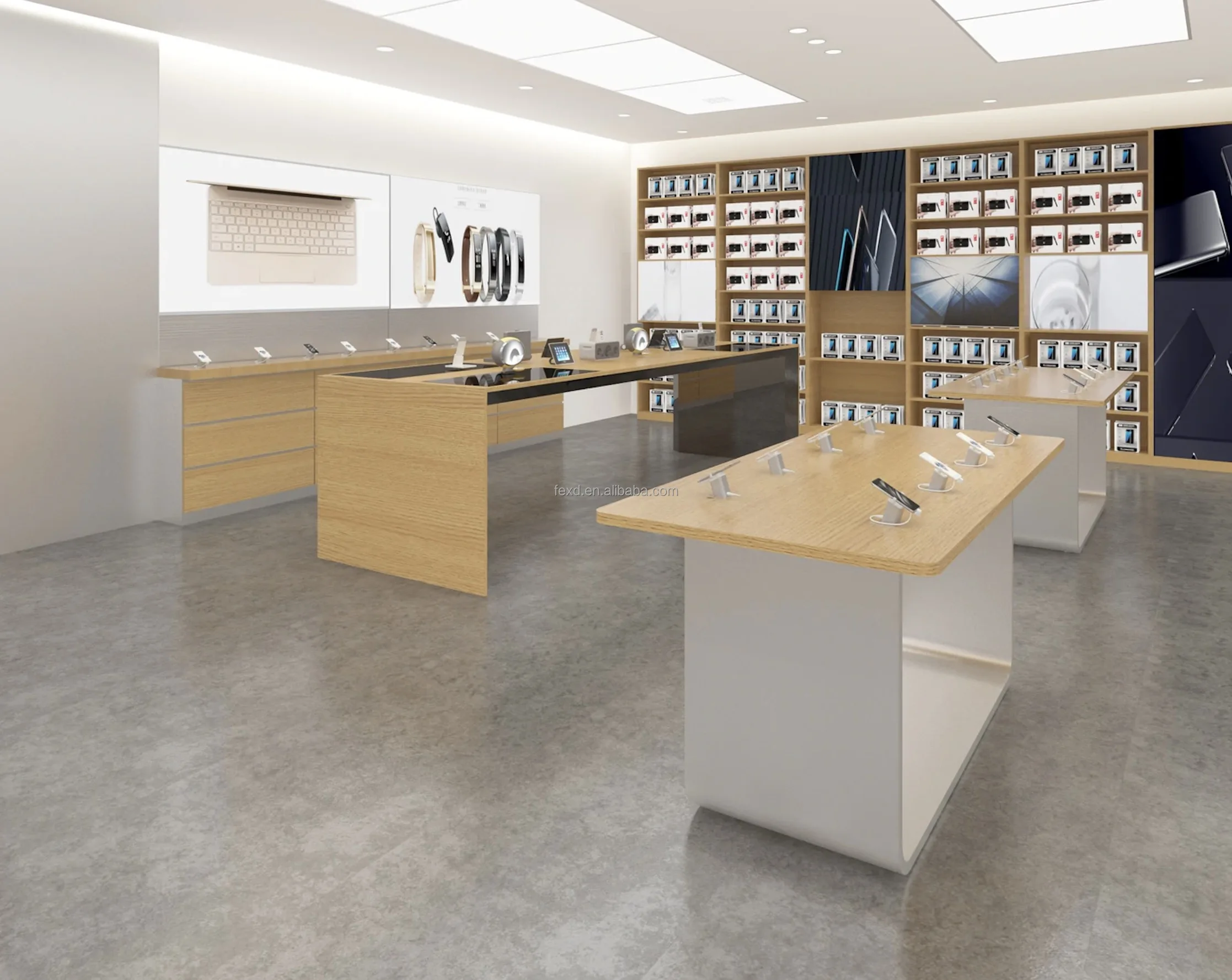 Mobile Phone Shop Interior Display Counter Case Customized Store ...