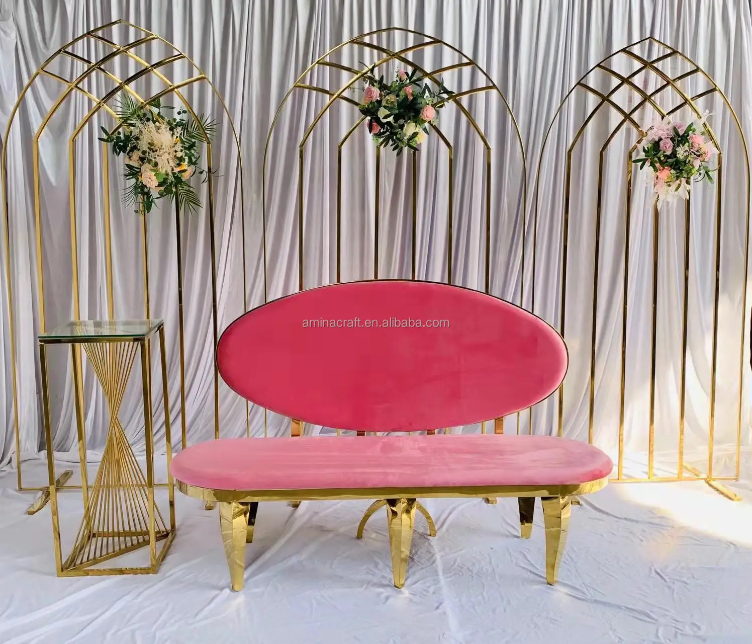 Amina Craft PVC Wedding Velvet Backdrop Acrylic Luxury New Design ...