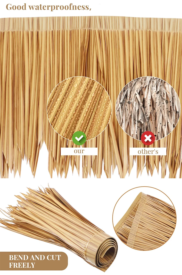 Multi-Specification Artificial Roof Thatch Fireproof Artificial ...