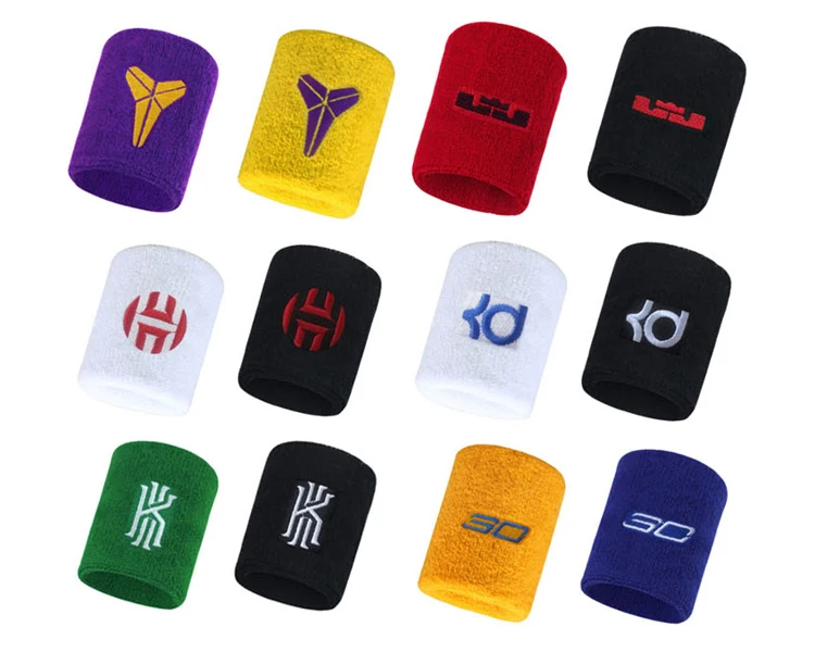 Custom Logo Embroidery Wrist Sweatbands - Breathable & Eco-friendly