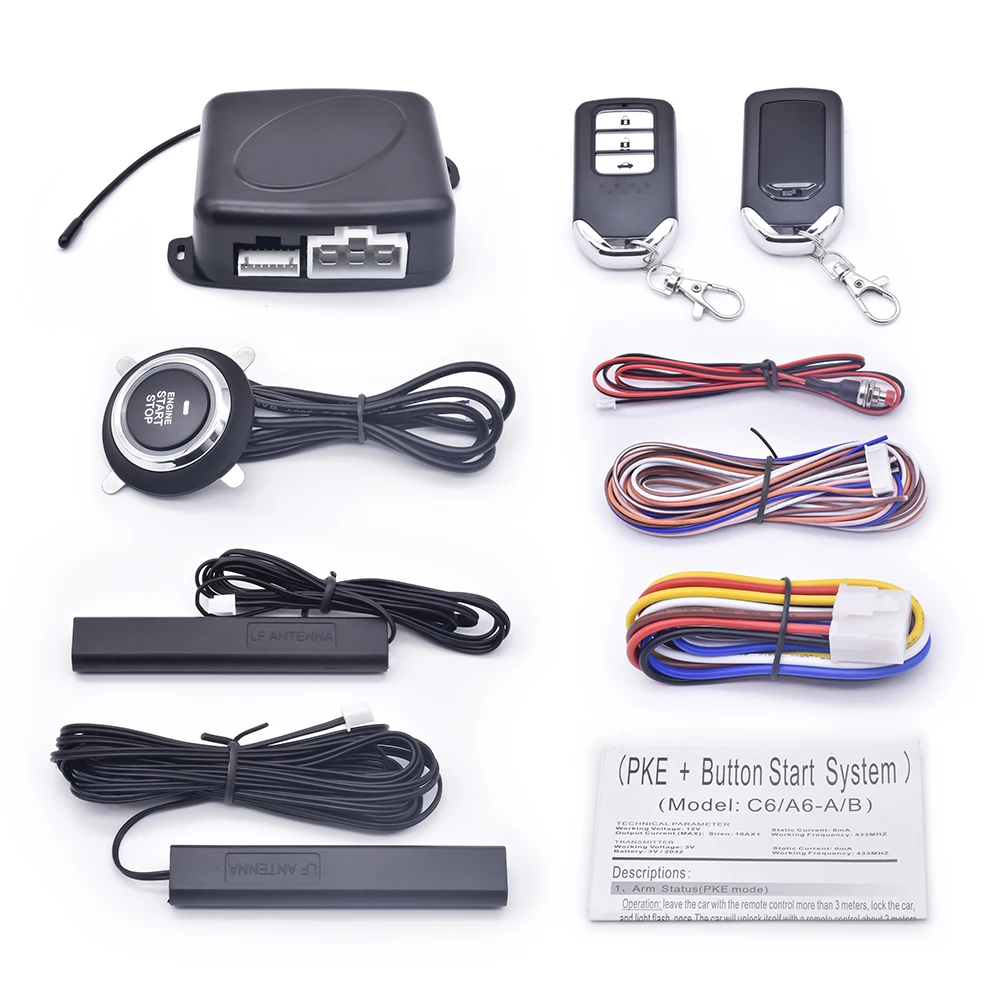 Auto Electronics PKE Passive Keyless Entry System Remote Stop Push ...