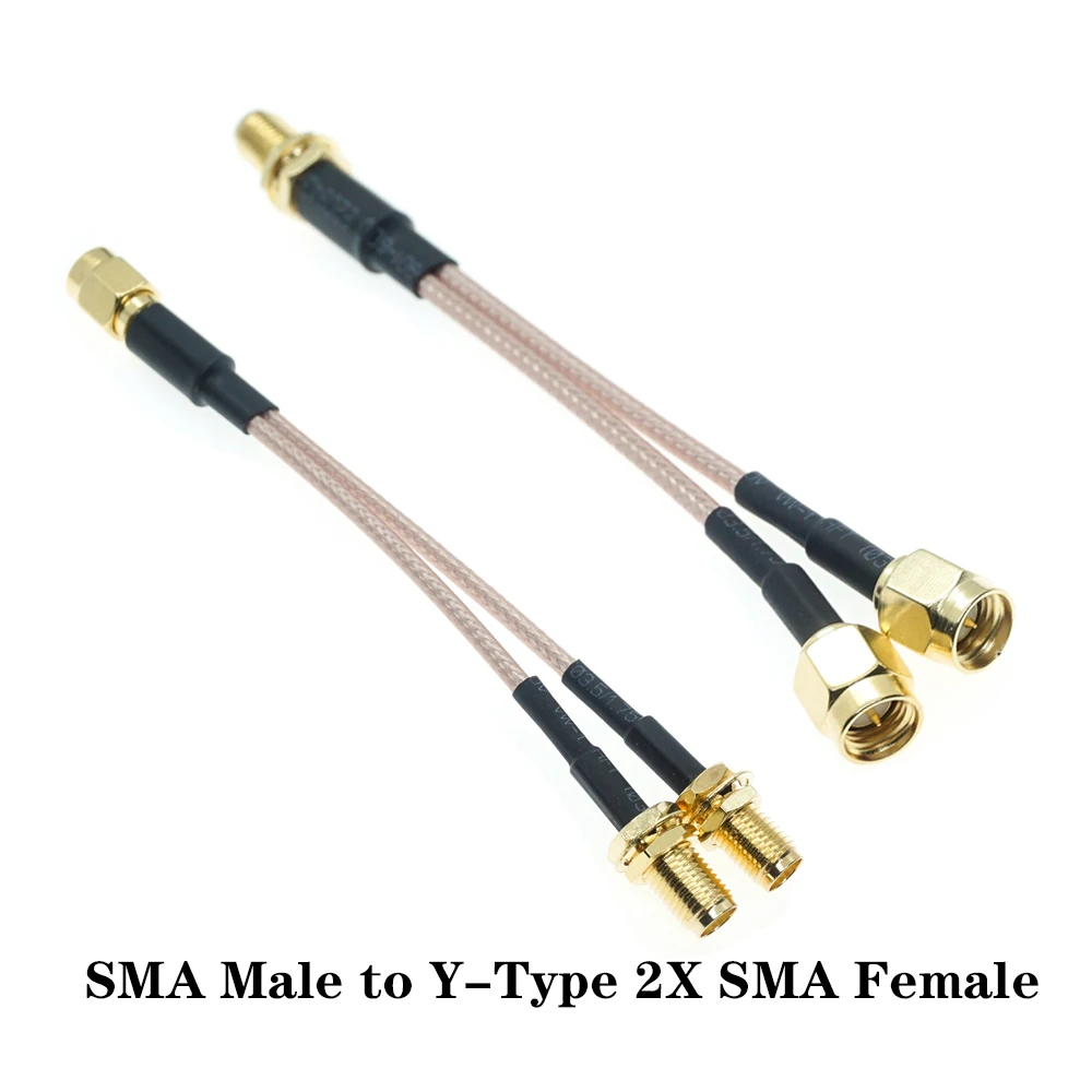 SMA-Y Male to 2X SMA Female Male Splitter Cable 20cmOEM RG316 RF ...