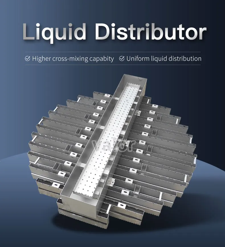Tower Internals High Efficiency Trough Liquid Distributor Metal Trough Type Liquid Distributor ...