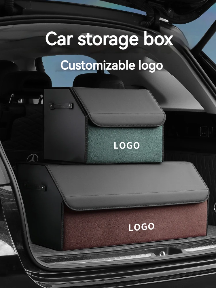 Leather Foldable Universal Storage Box Foldable Compartment Luggage Car ...