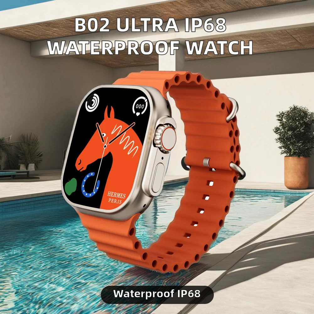 IP68 Waterproof Smart Watch - Full Touch AMOLED Display