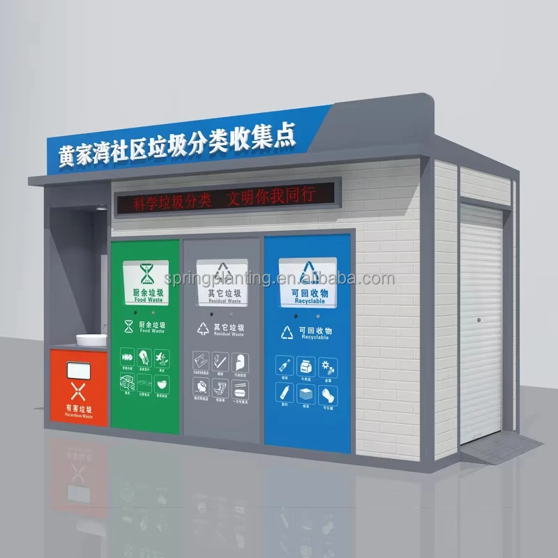 Outdoor Environmental Garbage Bins Station Large Waste Collection ...