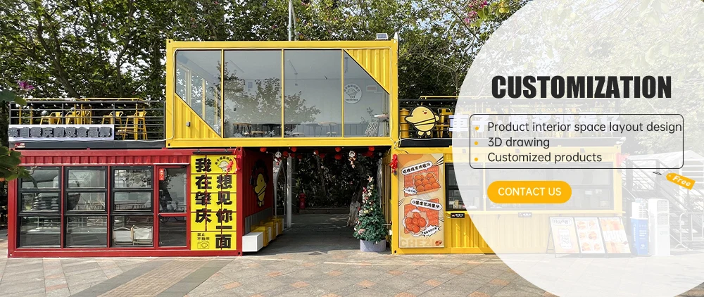 New Design 20ft 40ft Two-storey Building Modular Shop Office Cheap ...