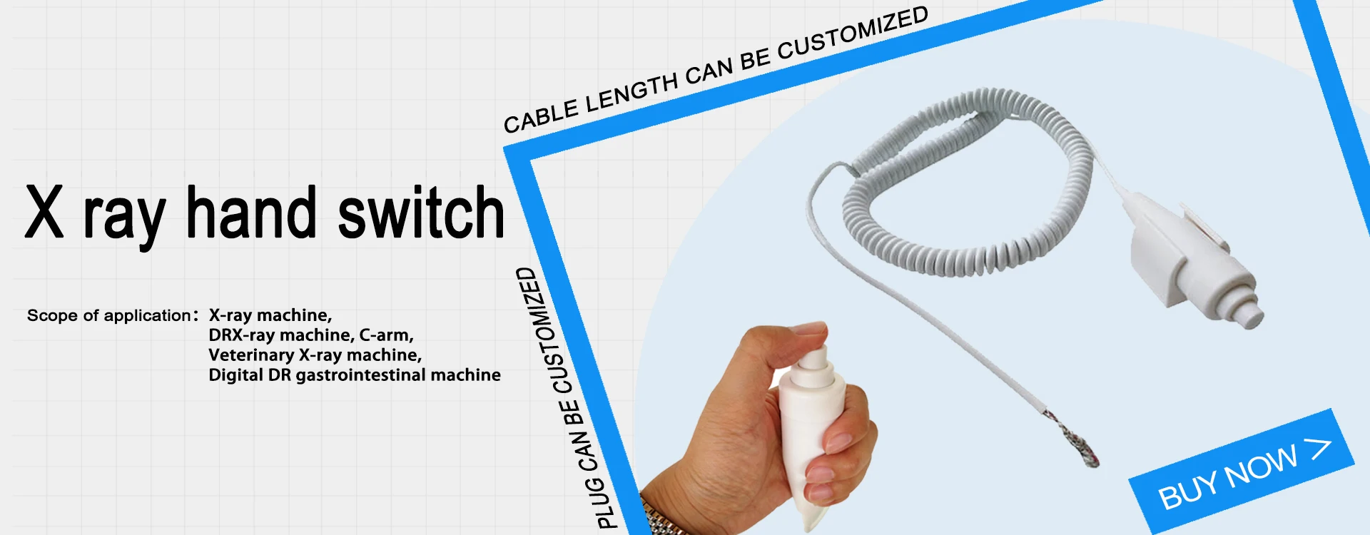 Mobile X-Ray Machine Hand Switch - 2-Position 4-core
