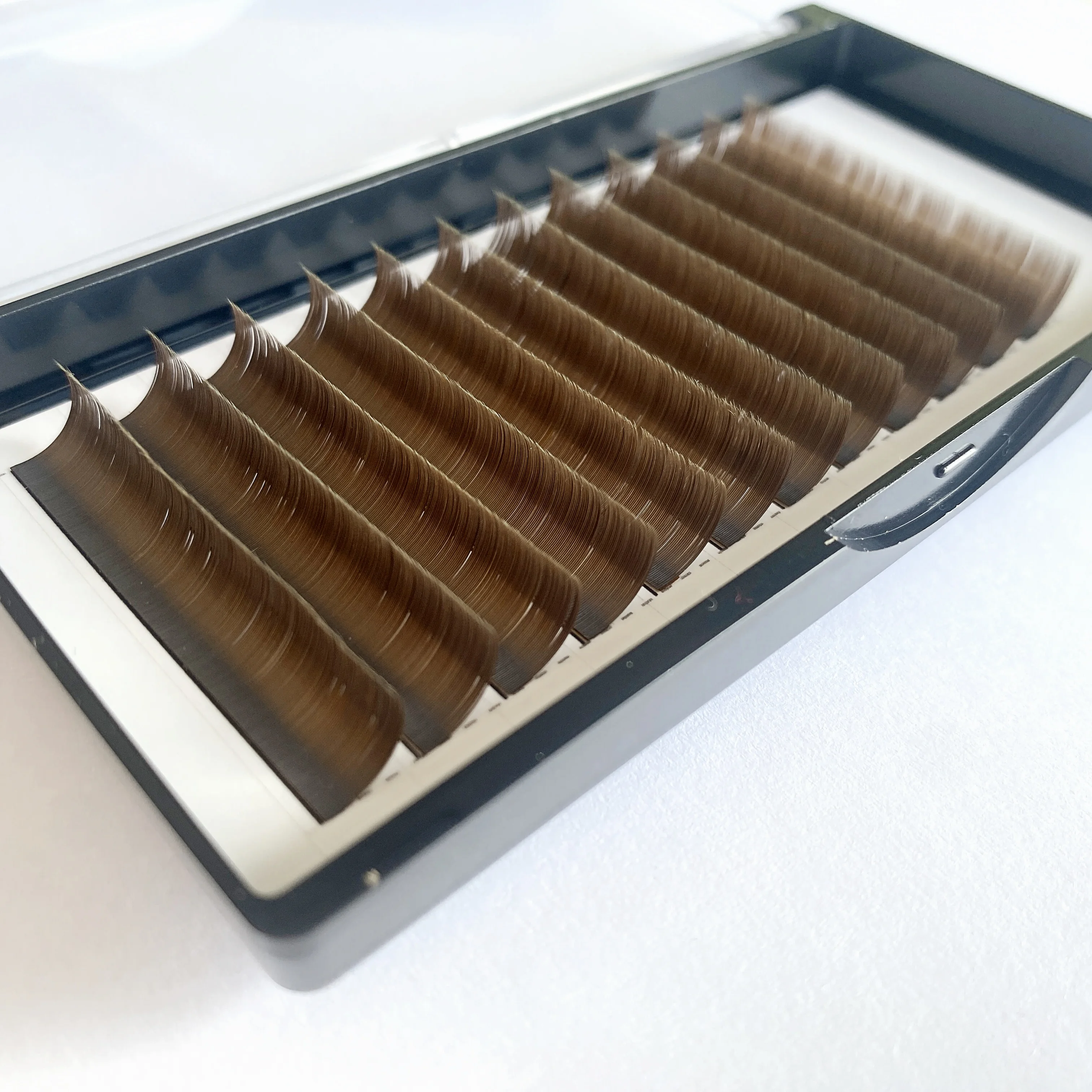 Dark Brown Cashmere Ellipse Flat Lashes Soft Matte Volume Eyelashes ...