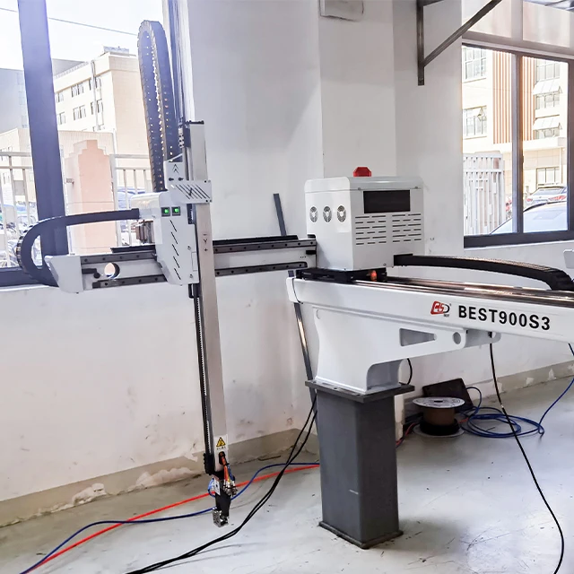 Supplier 1500-3 Axis Single Arm Ac Servo Motor Robotic Arm For Plastic ...