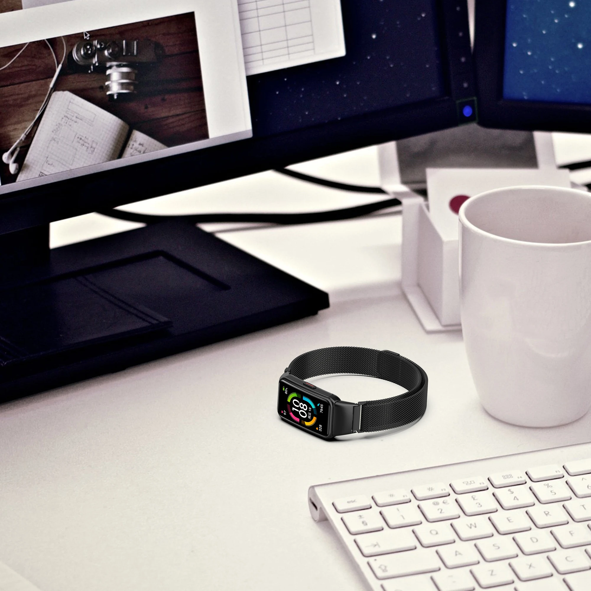 Stainless Steel Watch Band for Huawei Band 7 - Sporty & Stylish