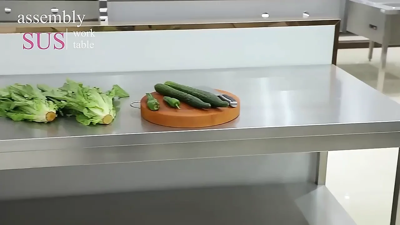 Commercial Kitchen Work Table Stainless Steel Heavy Duty Table With ...