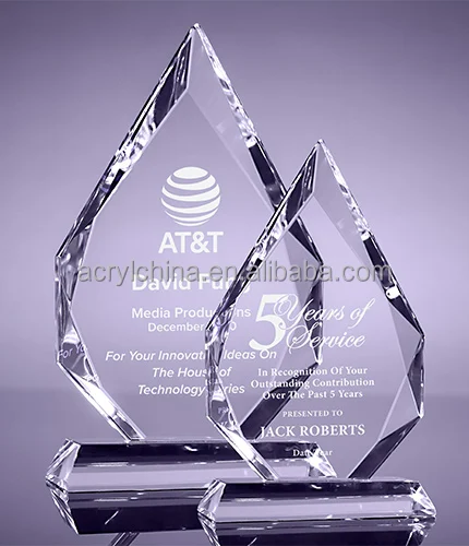 Customize Crystal Clear Acrylic Award Lucite Award Trophy Acrylic Plaque Gift Engraving Color ...