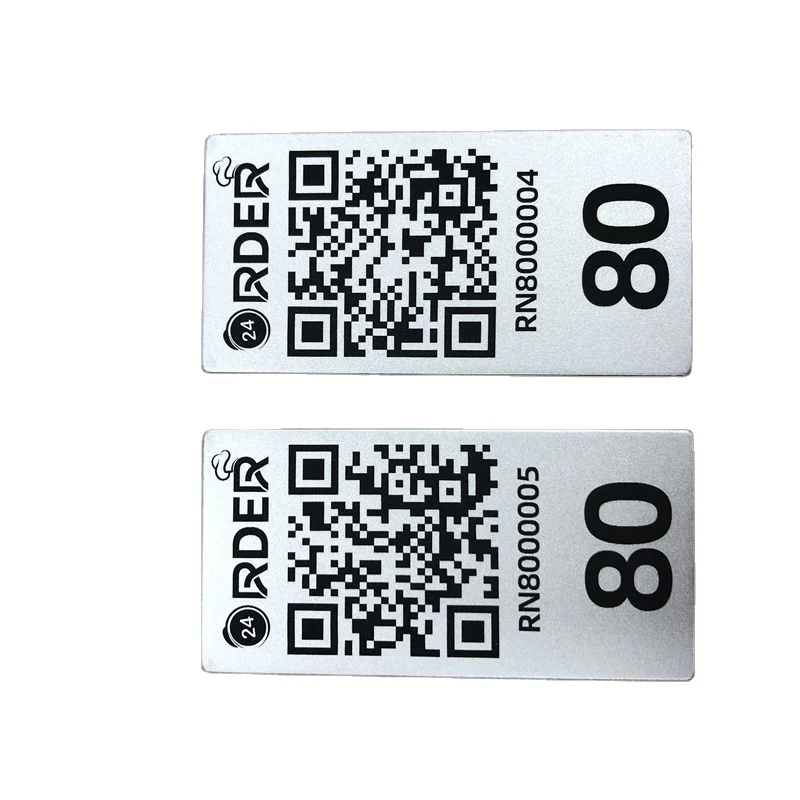 Customized Serial Numbers Logo Sign Aluminum Serialized Barcode Label ...