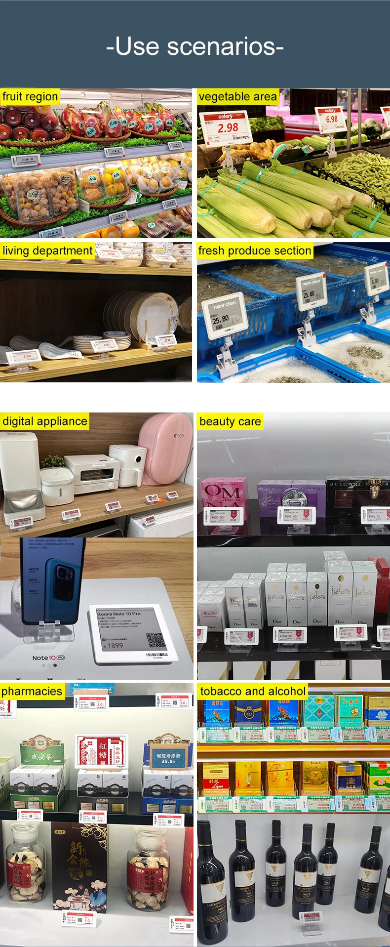 Epaper Display 2.13 Inch Esl Sample Electronic Shelf Label Demo Kit ...