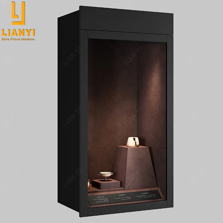 Wall Mounted Museum Showcase Recessed Display Cabinet For Retail Store ...