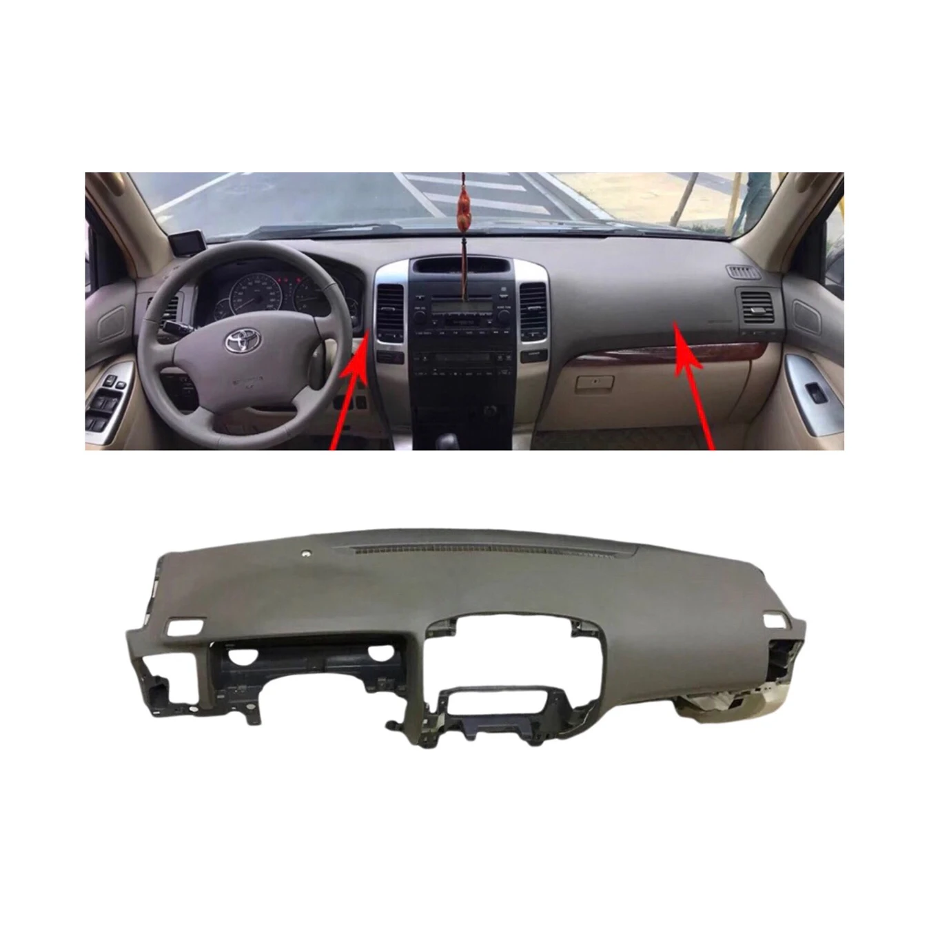 car center console dashboard assembly for toyota land cruiser prado 2003 2004 2005 2006 2007 ...