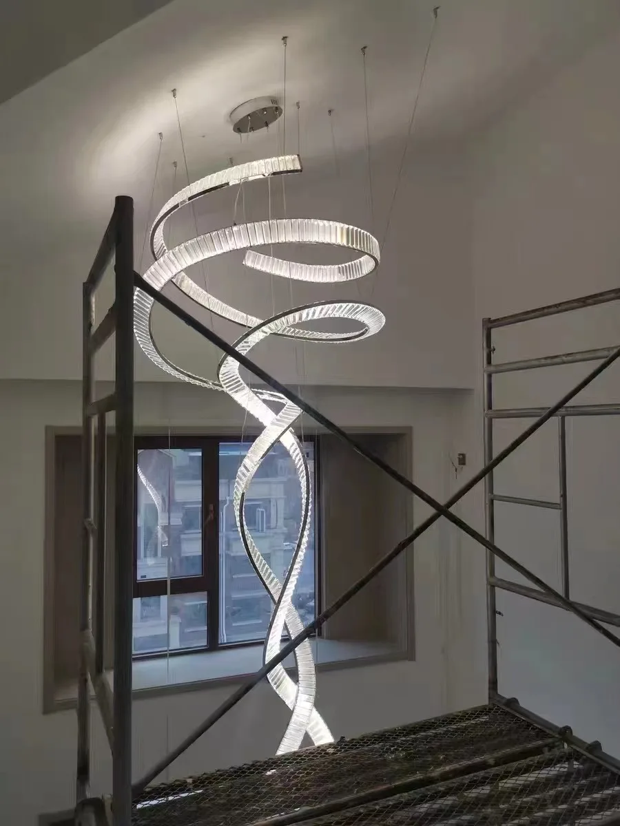 Sanxiang Luxury Large Round Custom Crystal Decorative Led Pendant Light ...