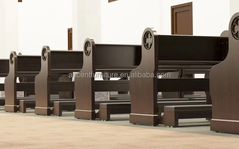 Customizable Solid Wood Bench for Church Auditories - Ideal for ...