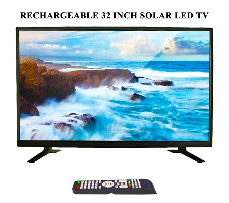 Portable Rechargeable Solar DC Power 12V 32 Inch LED TV