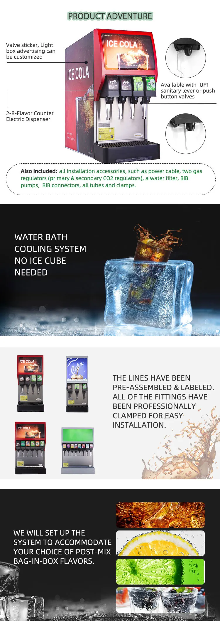 Post Mix Soda Fountain Beverage Dispenser - Cola Machine