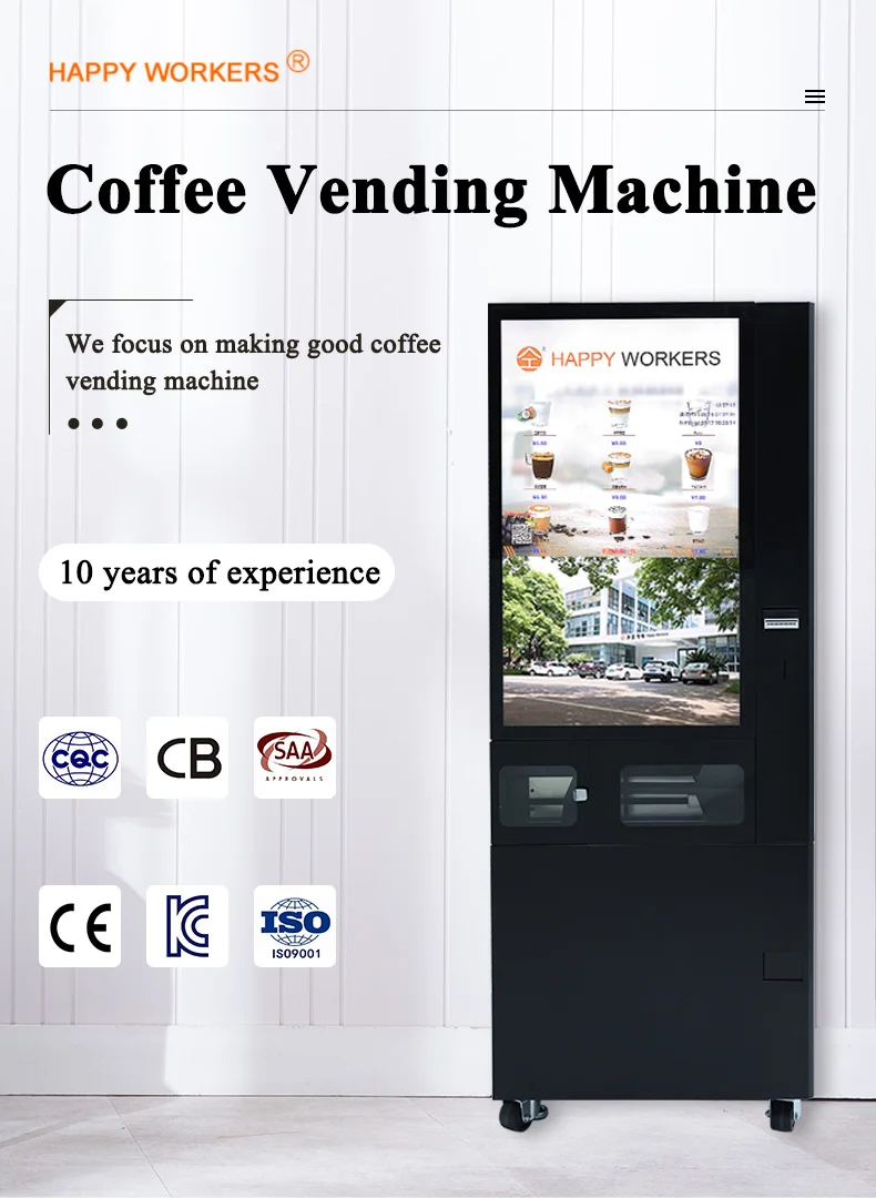 Unmanned Smart Freshly Ground Coffee Vending Machine With Instant ...