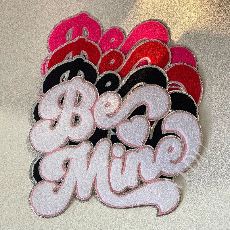 Valentine's Day Big Chenille Letter Patches - Customizable