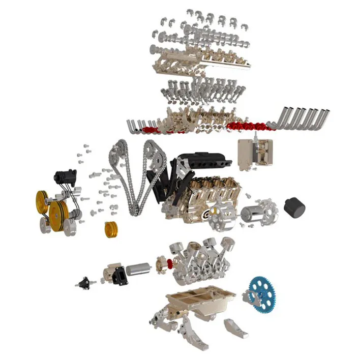 V8 Engine Model Kit - Build Your Own Full Metal V8 Car Engine
